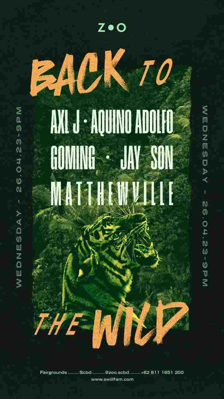 ZOO SCBD - BACK TO THE WILD | View Events | Indoparty