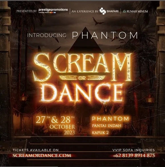PHANTOM PIK - SCREAM OR DANCE | View Events | Indoparty